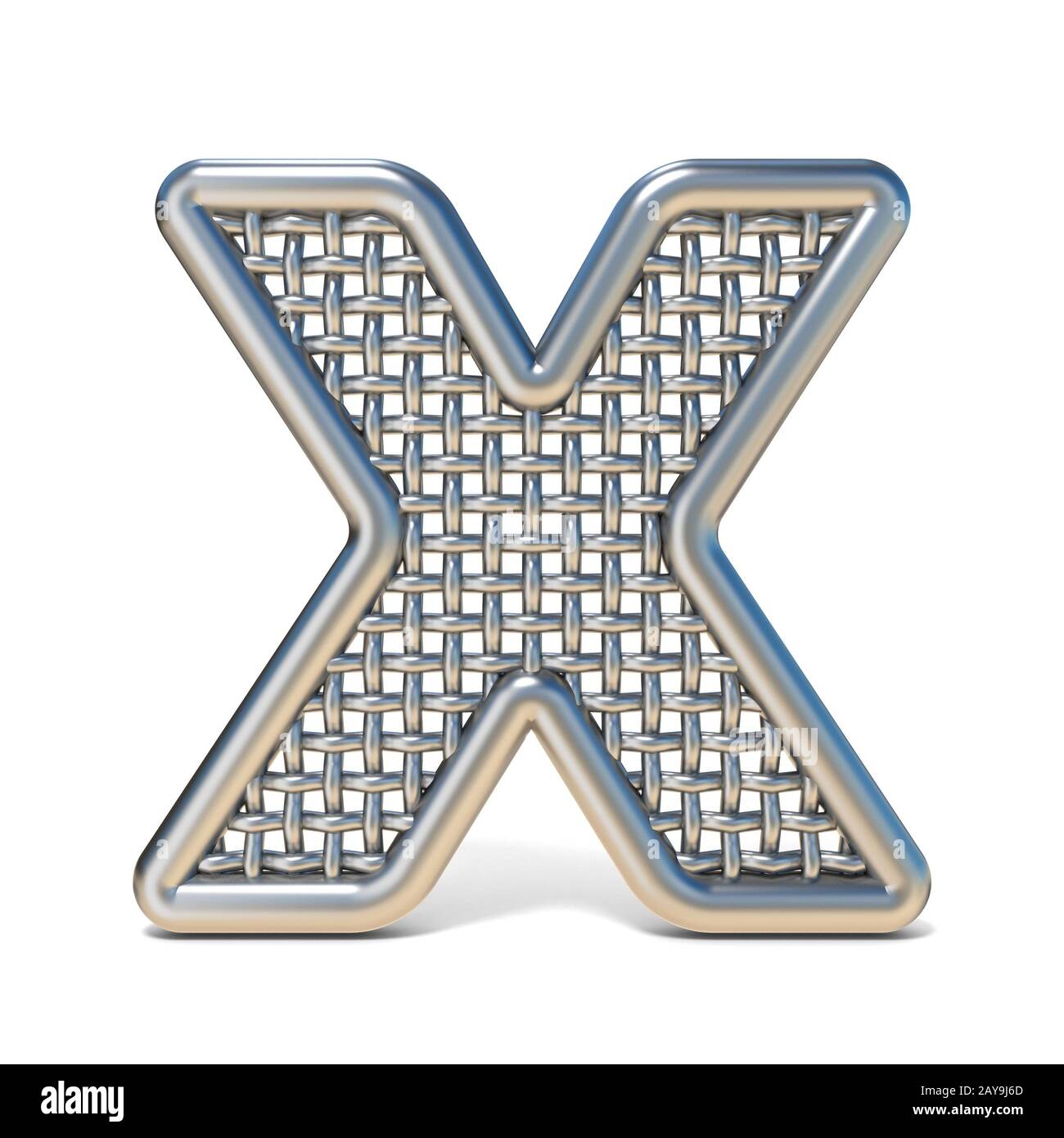 Outlined metal wire mesh font LETTER X 3D Stock Photo - Alamy