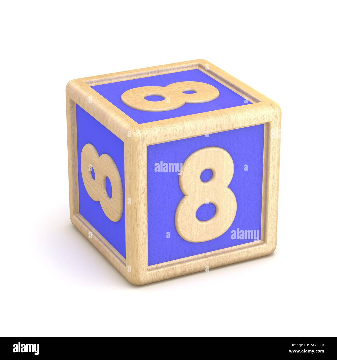 Number 8 EIGHT wooden alphabet blocks font rotated. 3D Stock Photo - Alamy
