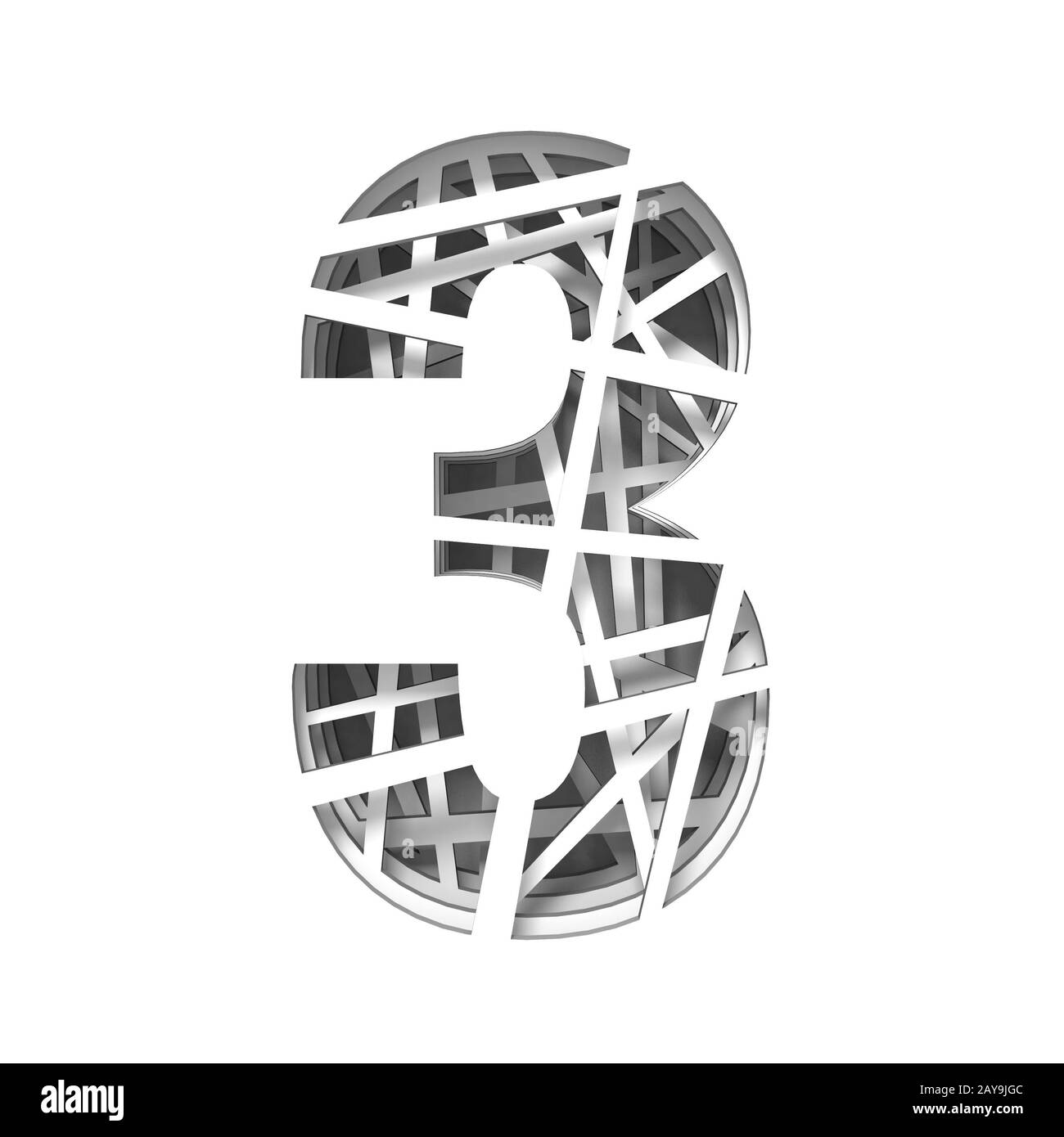 Number 3 cut out hi-res stock photography and images - Alamy
