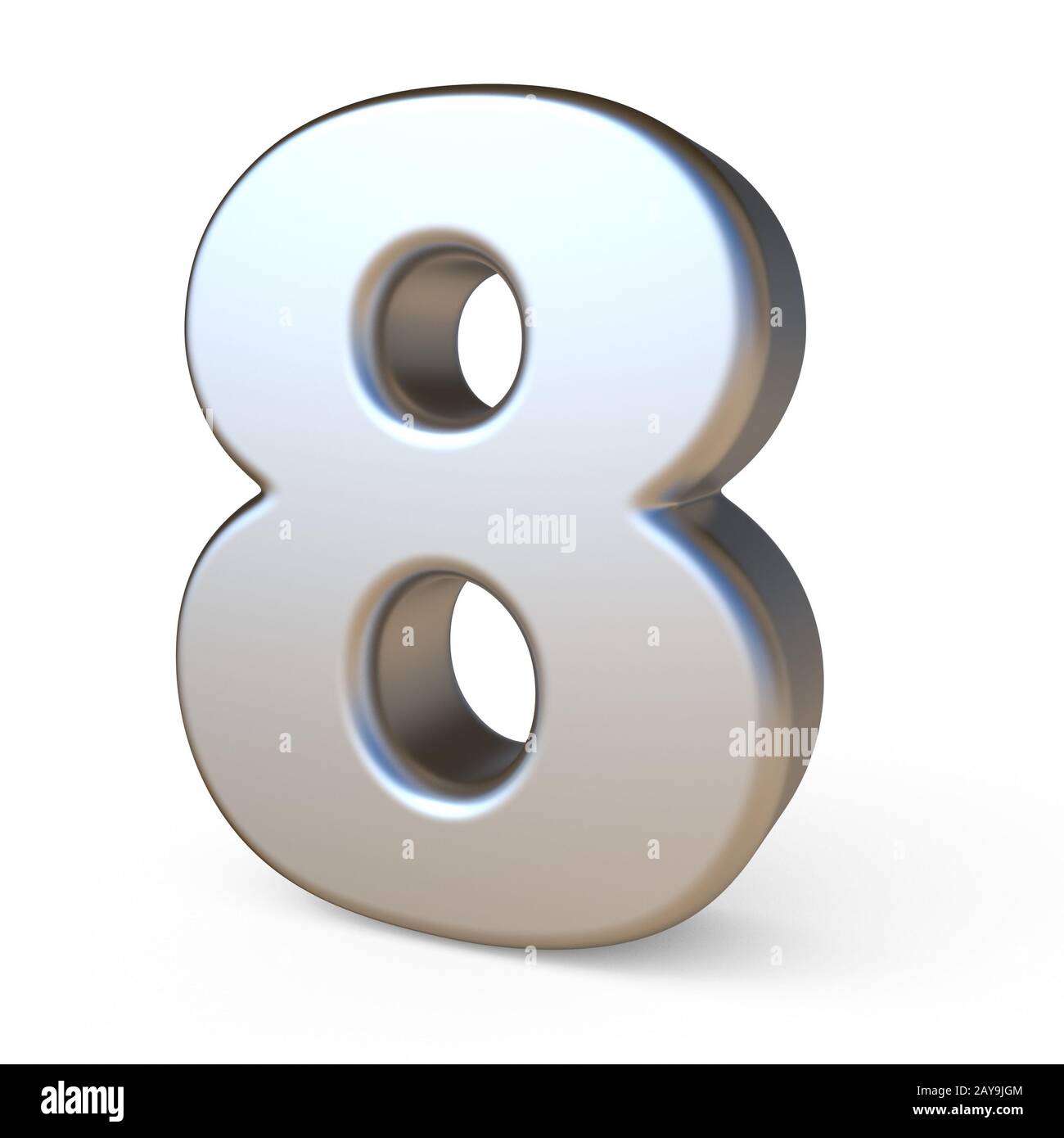 Metal font NUMBER EIGHT 8 3D Stock Photo - Alamy
