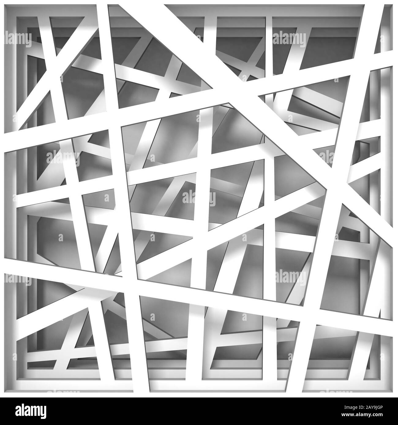 Paper cut out square 3D Stock Photo - Alamy