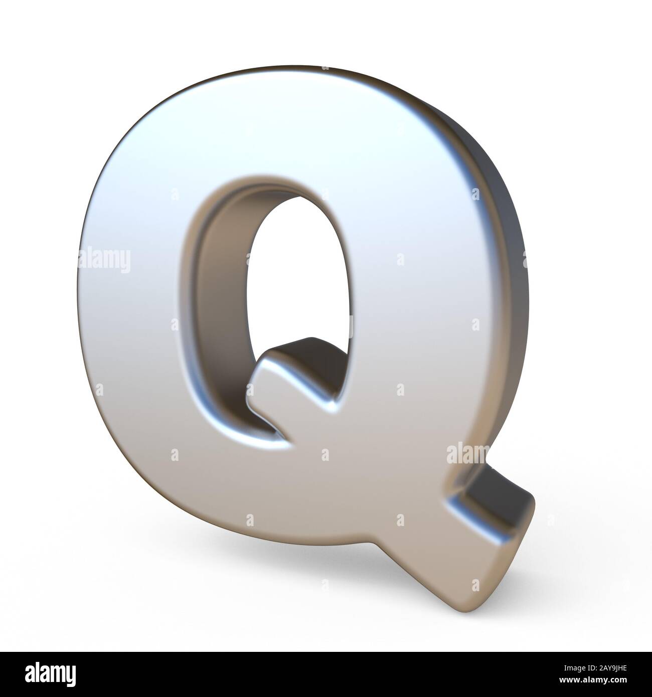 Metal font LETTER Q 3D Stock Photo - Alamy