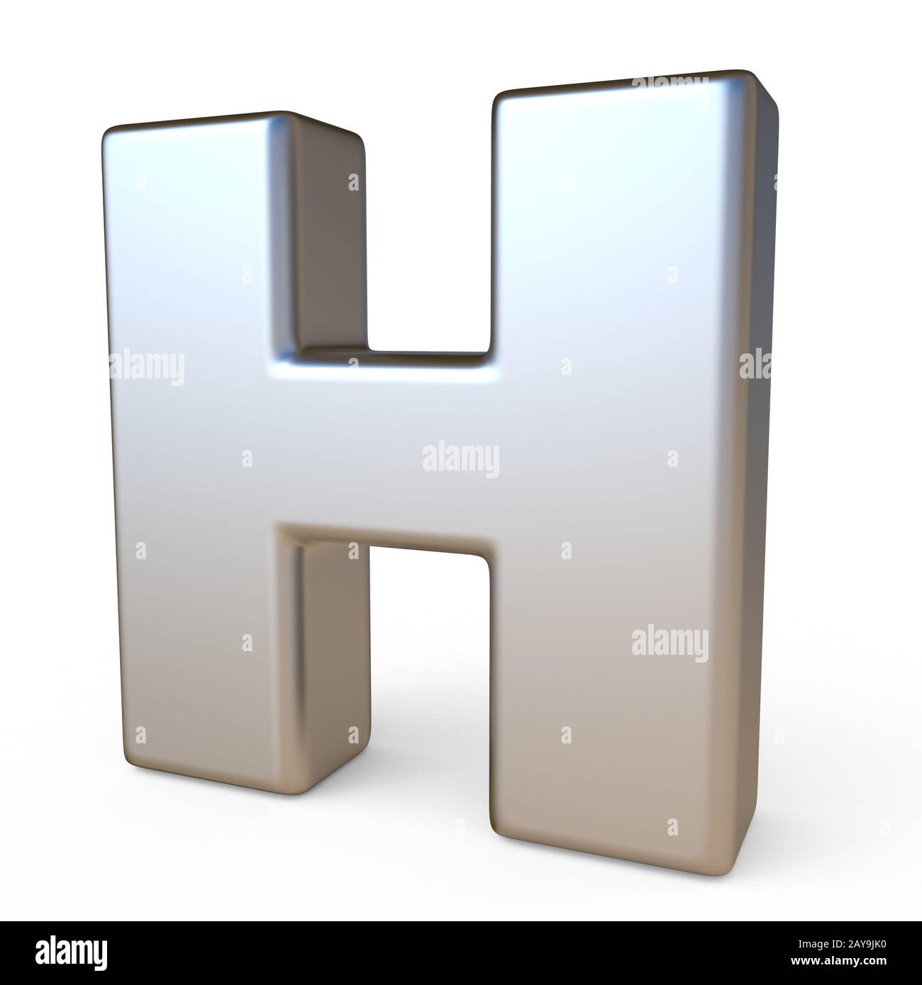 Metal font LETTER H 3D Stock Photo - Alamy