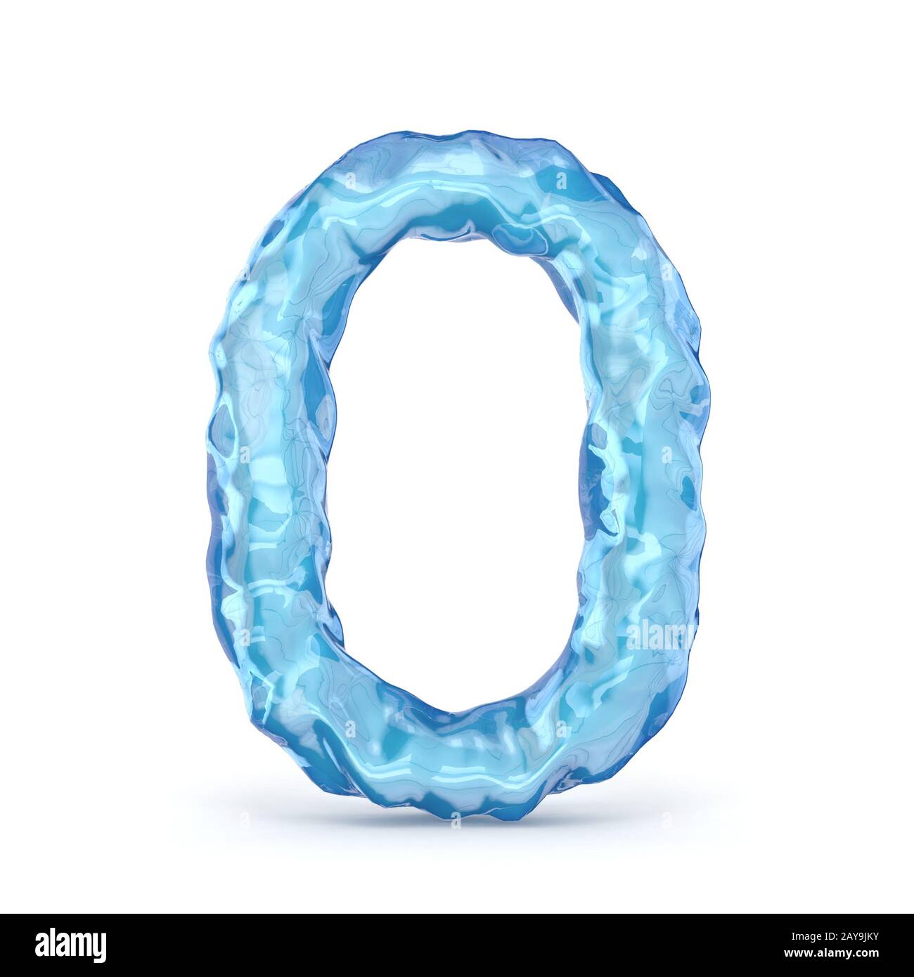 Ice font letter O 3D Stock Photo - Alamy