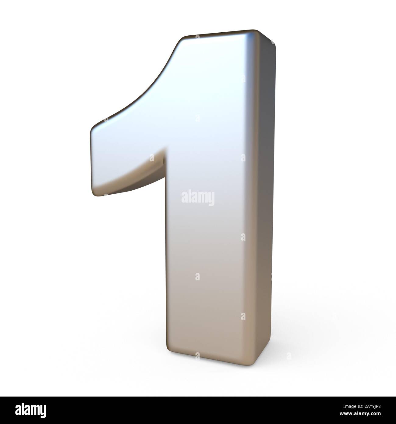 Metal font NUMBER ONE 1 3D Stock Photo - Alamy