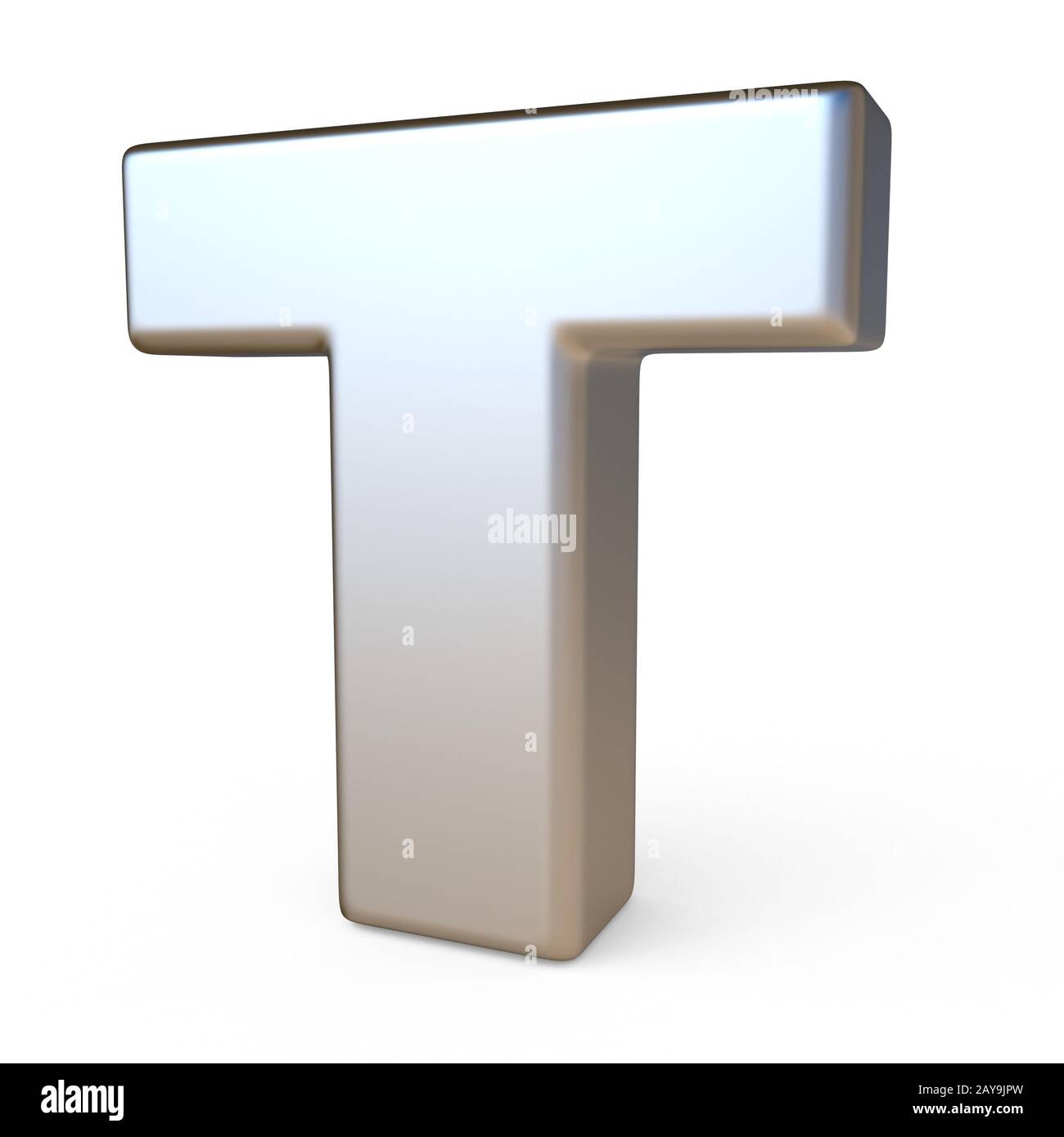 Metal font LETTER T 3D Stock Photo - Alamy
