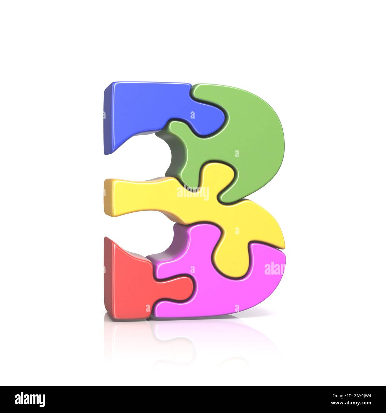 Alphabet number puzzle pieces Cut Out Stock Images & Pictures - Alamy