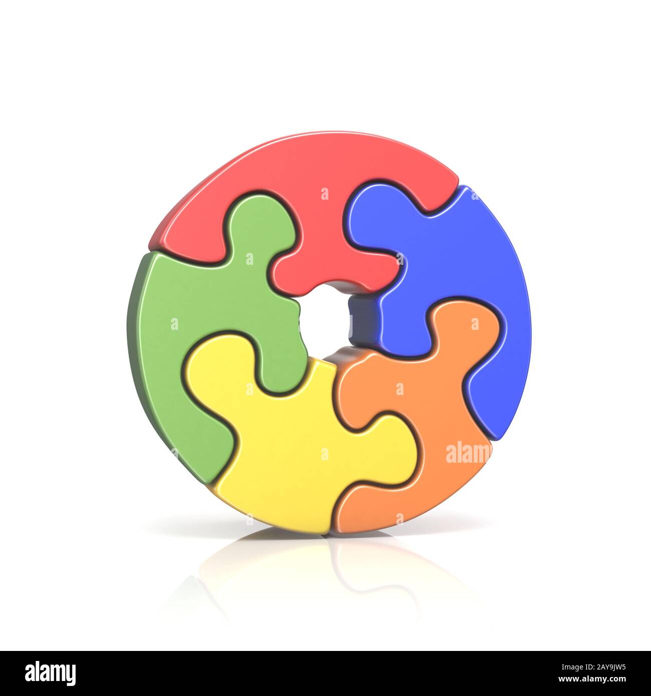 Puzzle jigsaw letter O 3D Stock Photo - Alamy