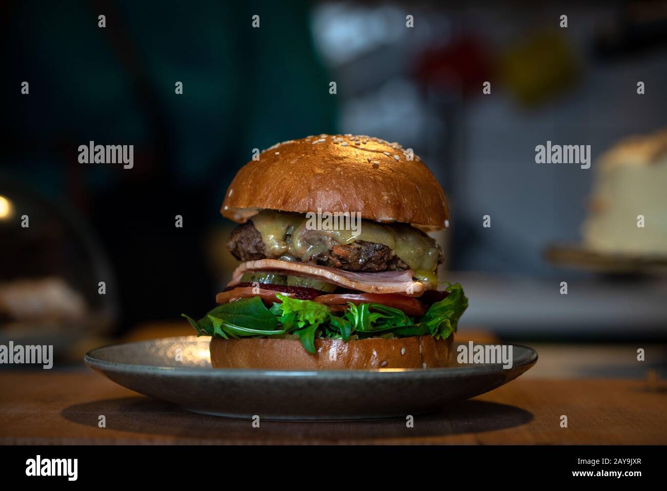 Burger cafe hi-res stock photography and images - Alamy