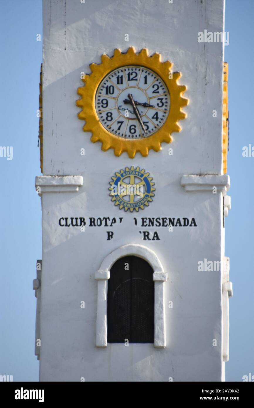 Clock Tower at Riviera Cultural Center of Ensenada in Mexico Stock ...