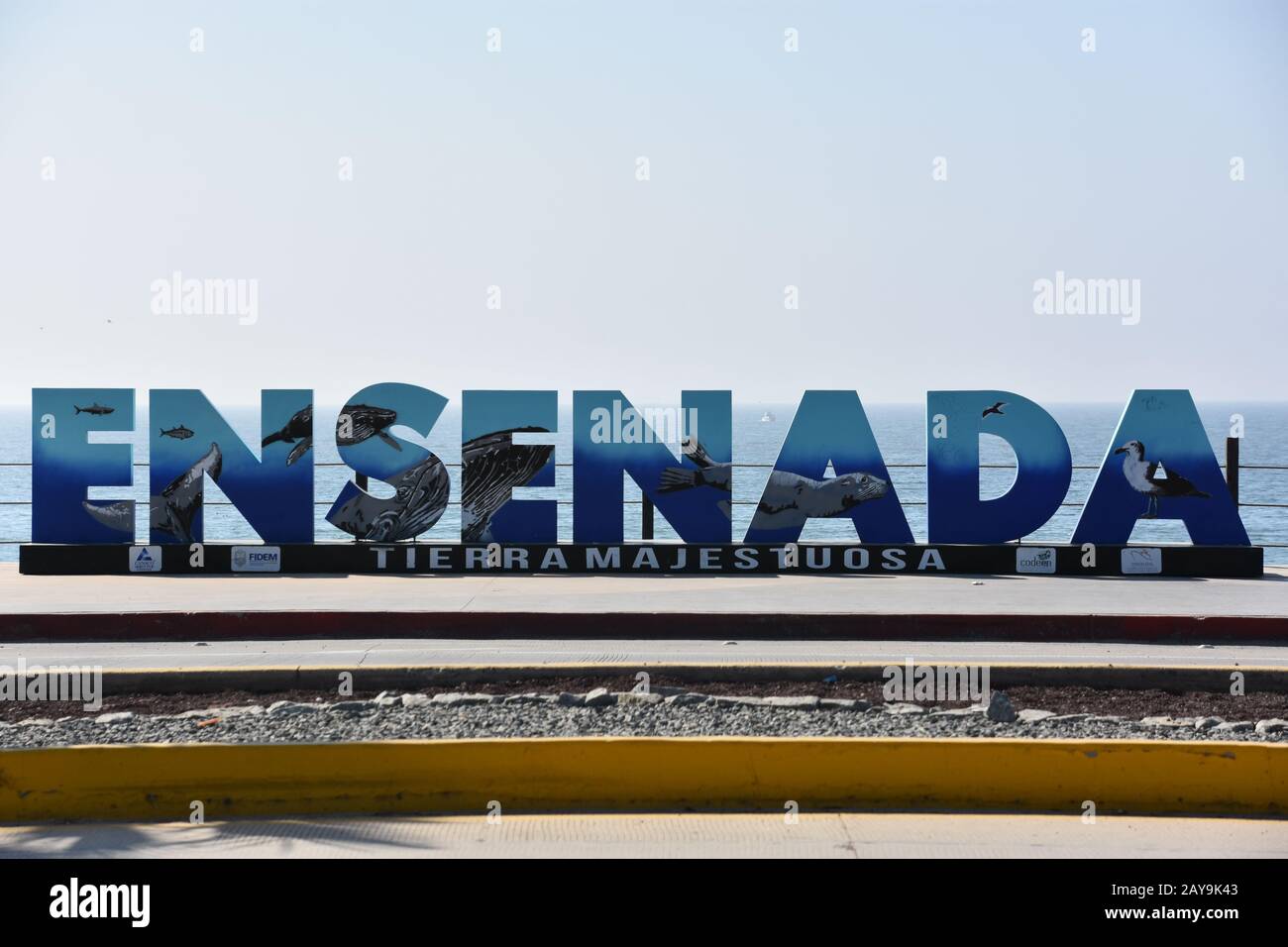 Sign on the Malecon in Ensenada, Mexico Stock Photo - Alamy