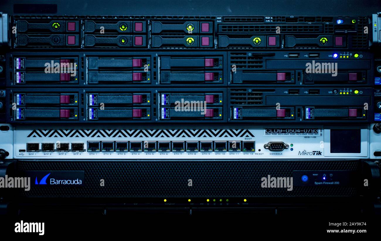 Server room full of racks and servers Stock Photo - Alamy