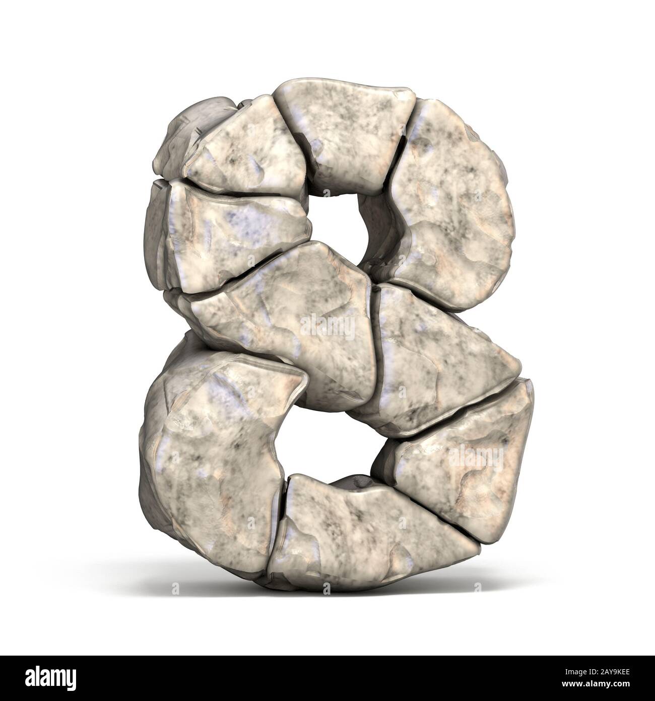 Stone font number 8 EIGHT 3D Stock Photo - Alamy