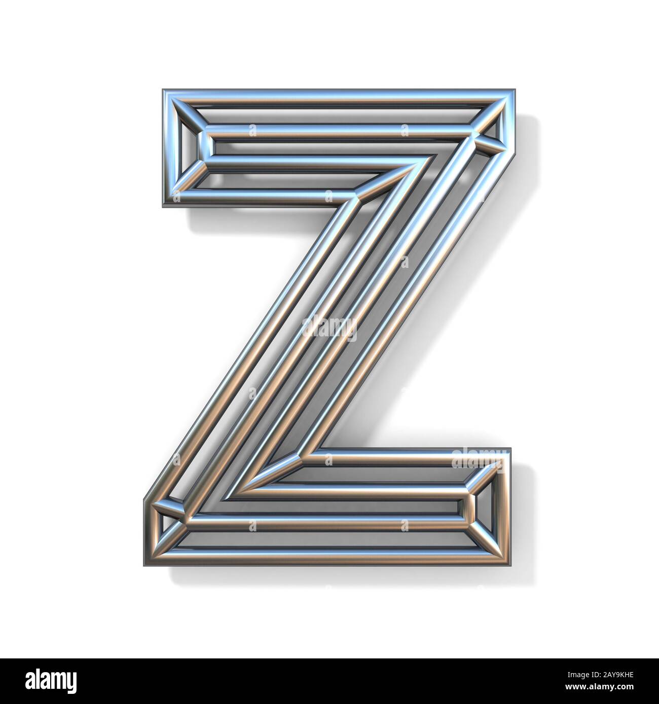 Wire outline font letter Z 3D Stock Photo - Alamy