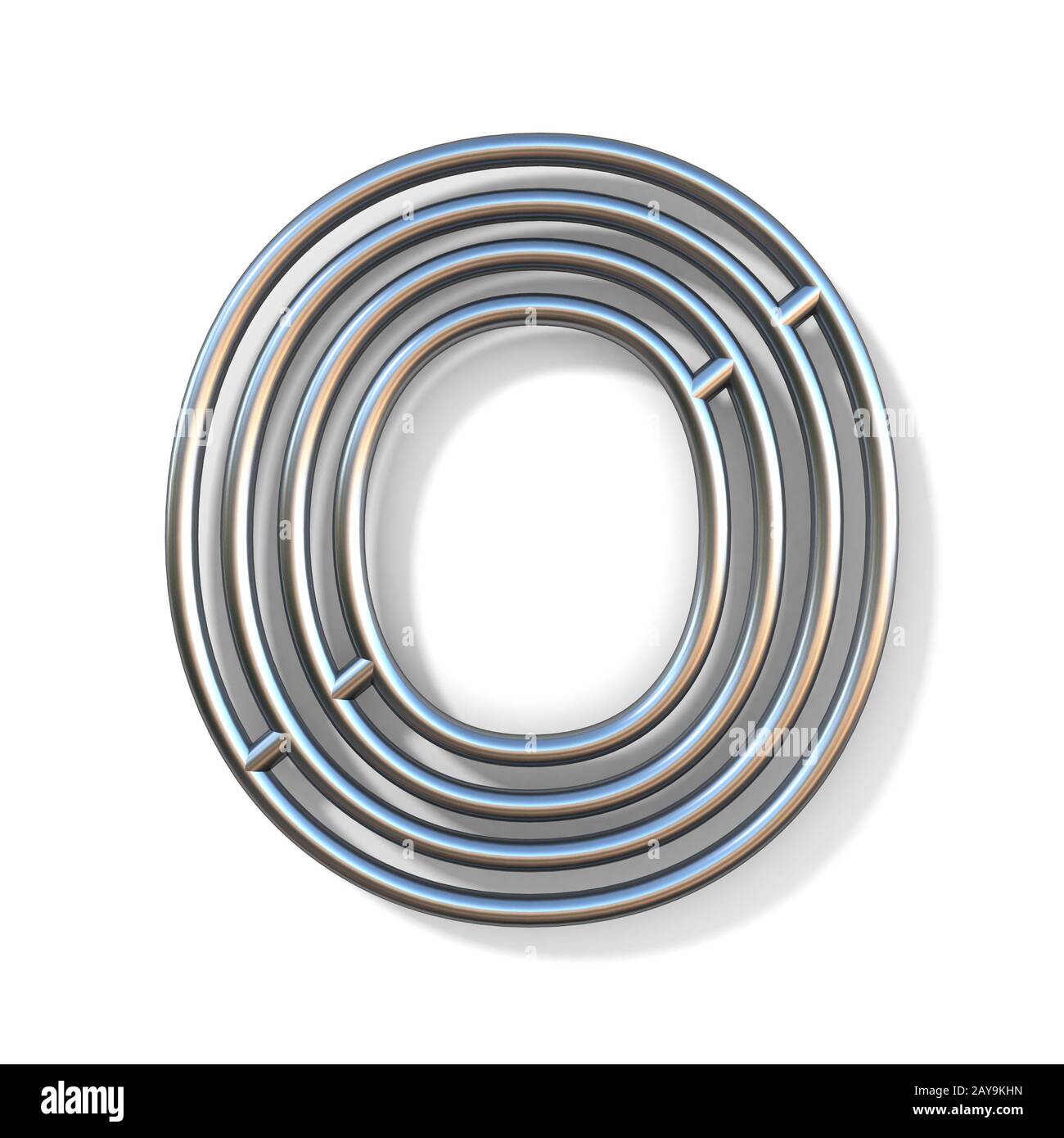 Wire outline font letter O 3D Stock Photo - Alamy