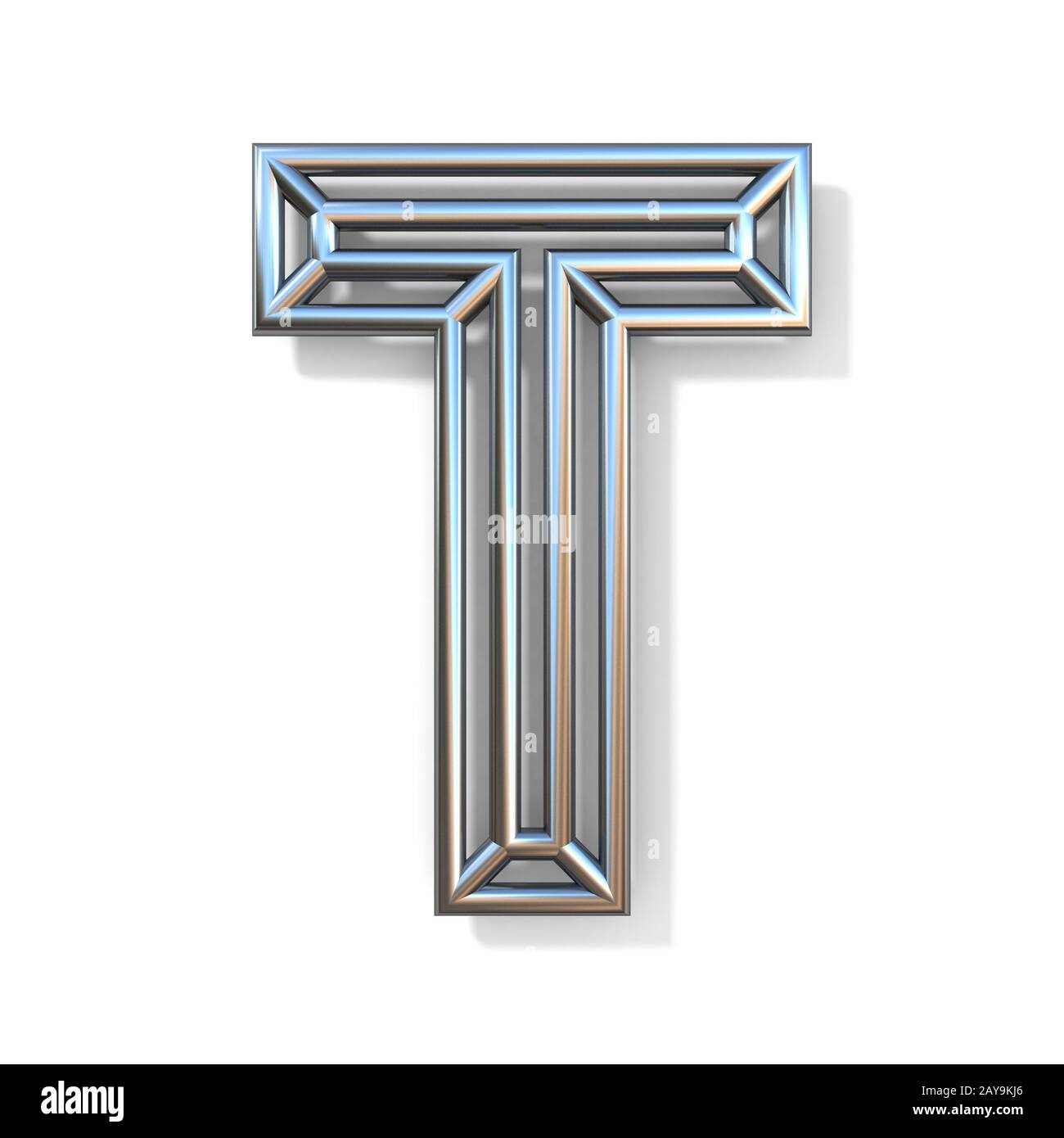 Wire outline font letter T 3D Stock Photo - Alamy