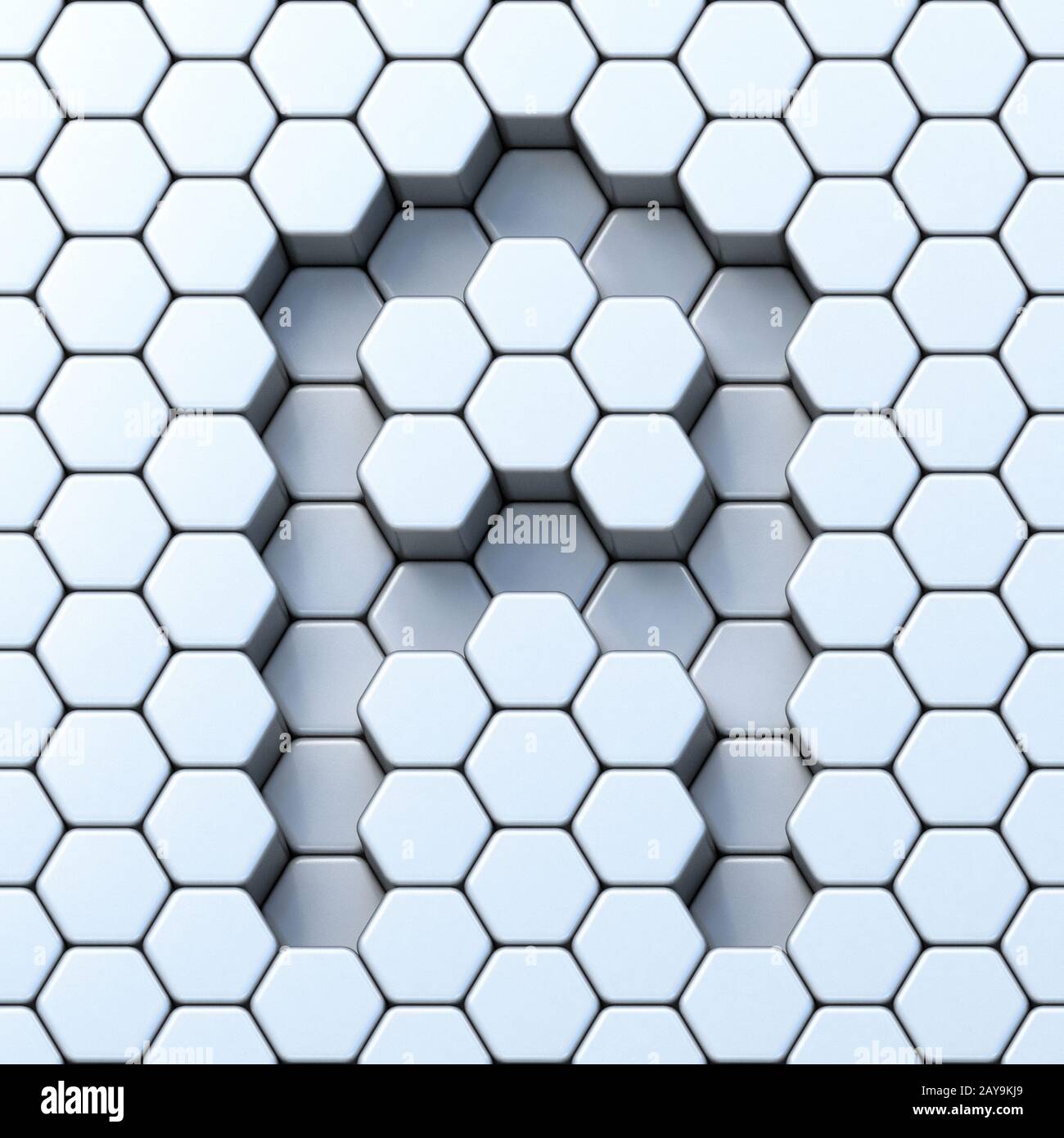 Hexagonal grid letter A 3D Stock Photo - Alamy