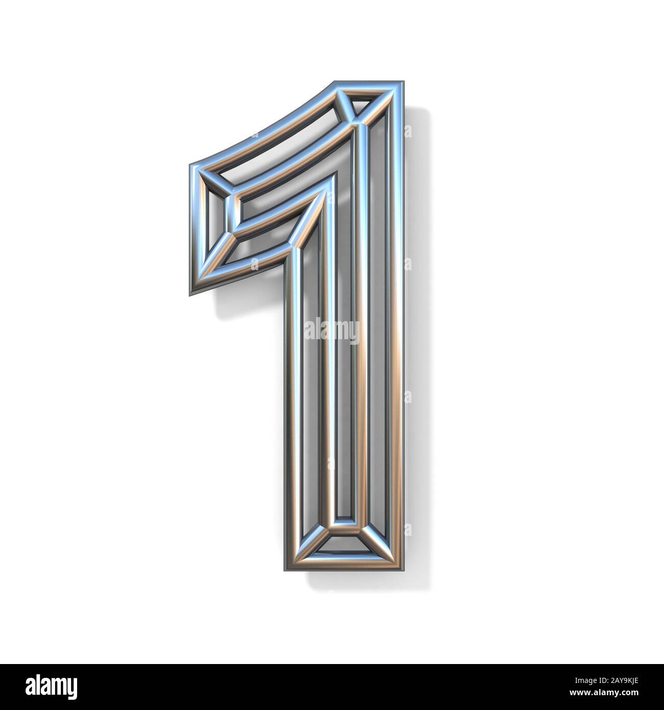 One number character line Cut Out Stock Images & Pictures - Alamy