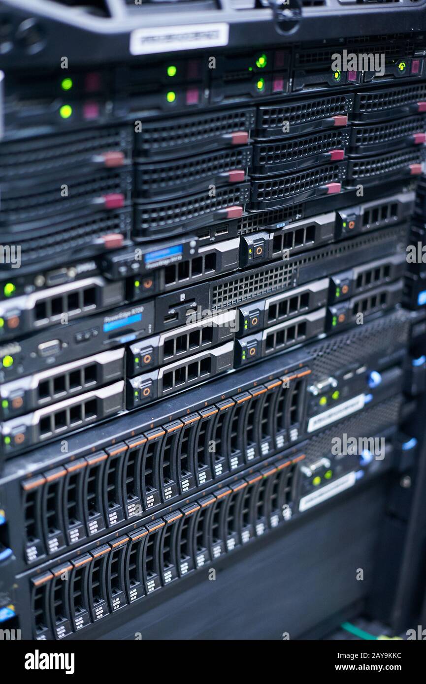 Server room full of racks and servers Stock Photo - Alamy