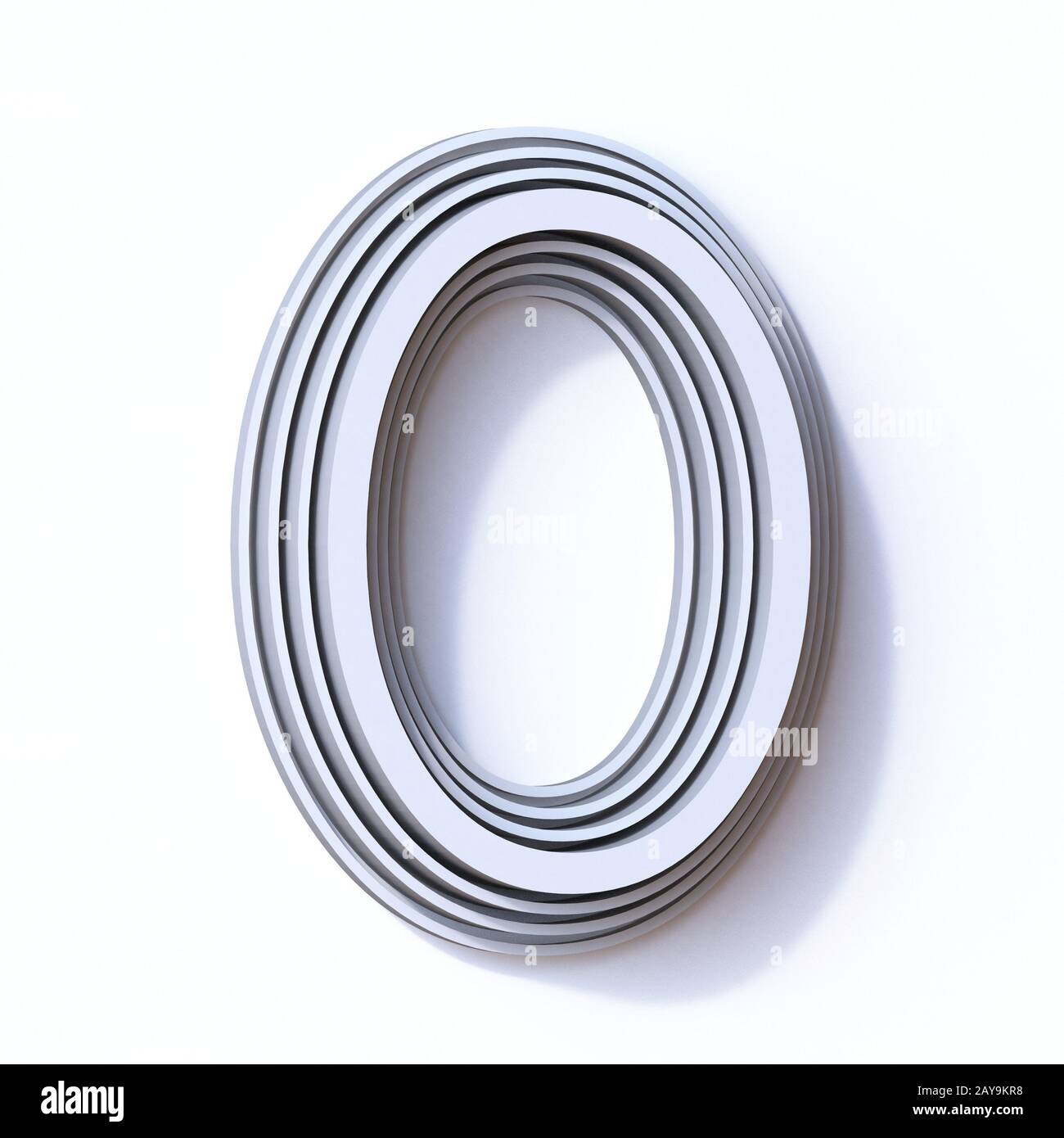 Three steps font letter O 3D Stock Photo - Alamy