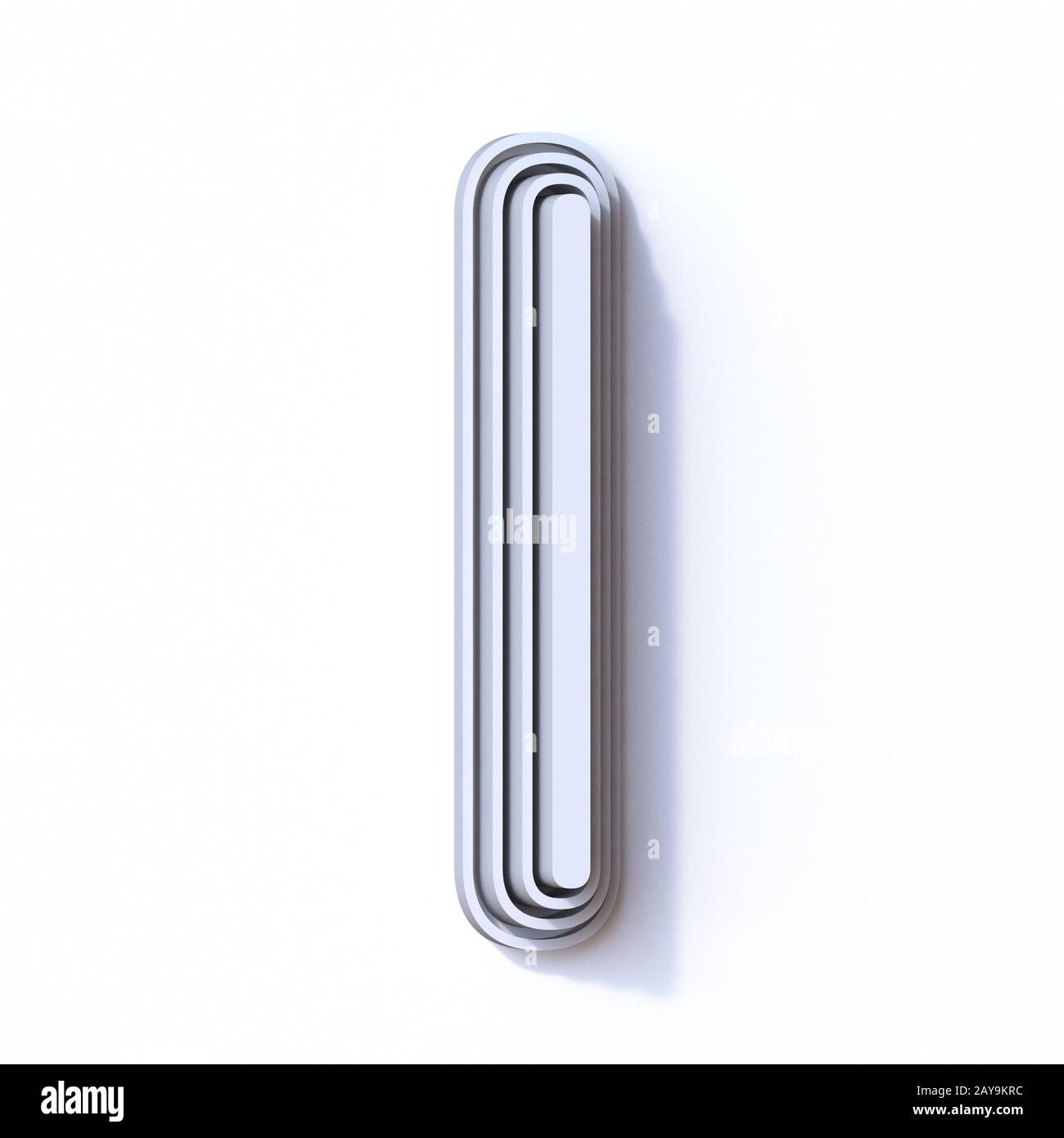 Three steps font letter I 3D Stock Photo - Alamy