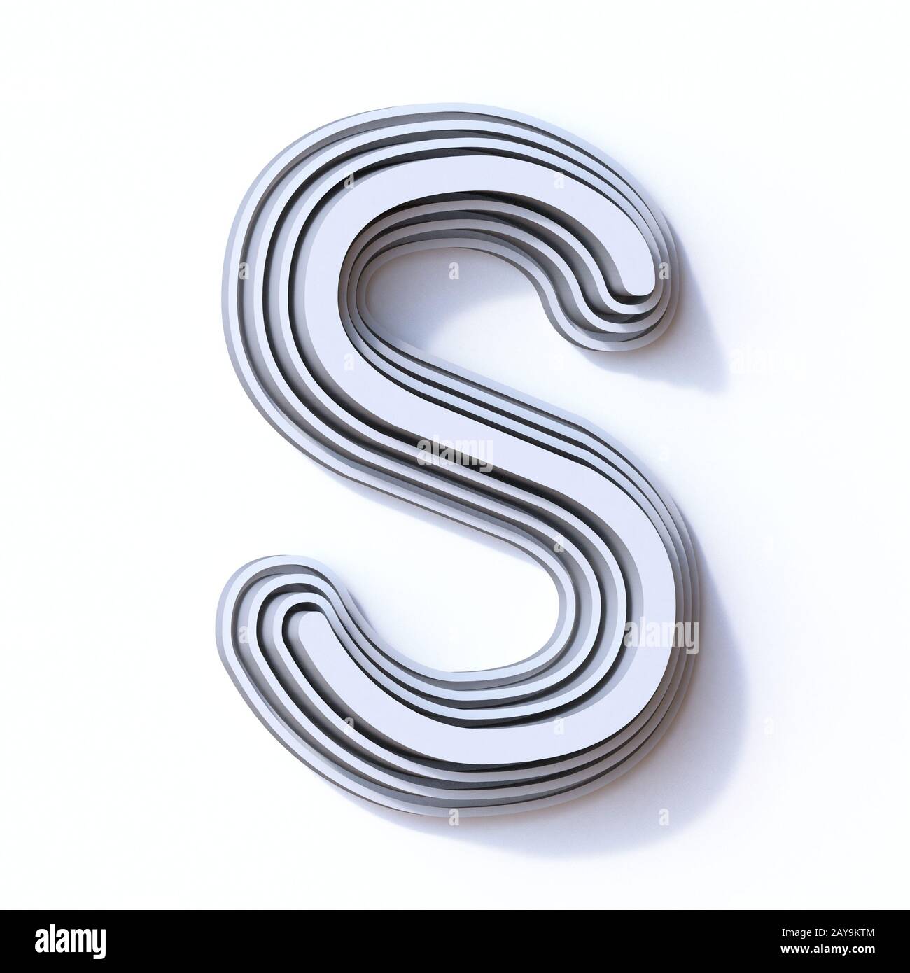 Three steps font letter S 3D Stock Photo - Alamy