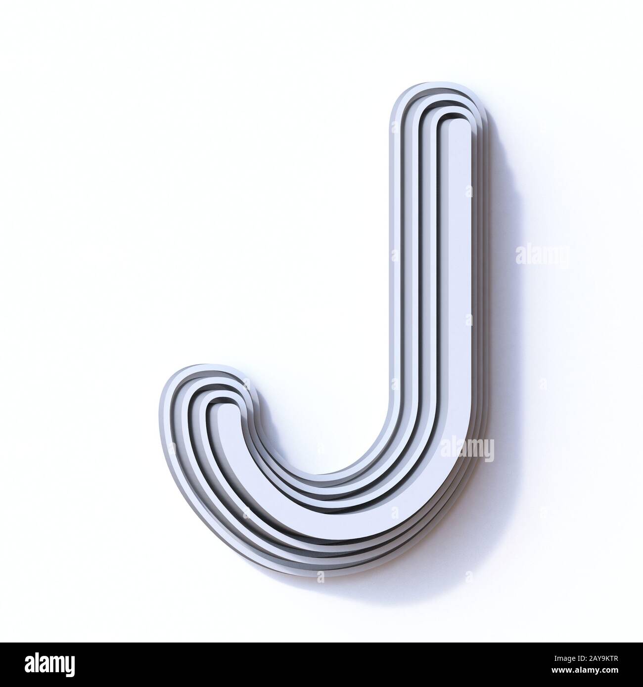 Three steps font letter J 3D Stock Photo - Alamy