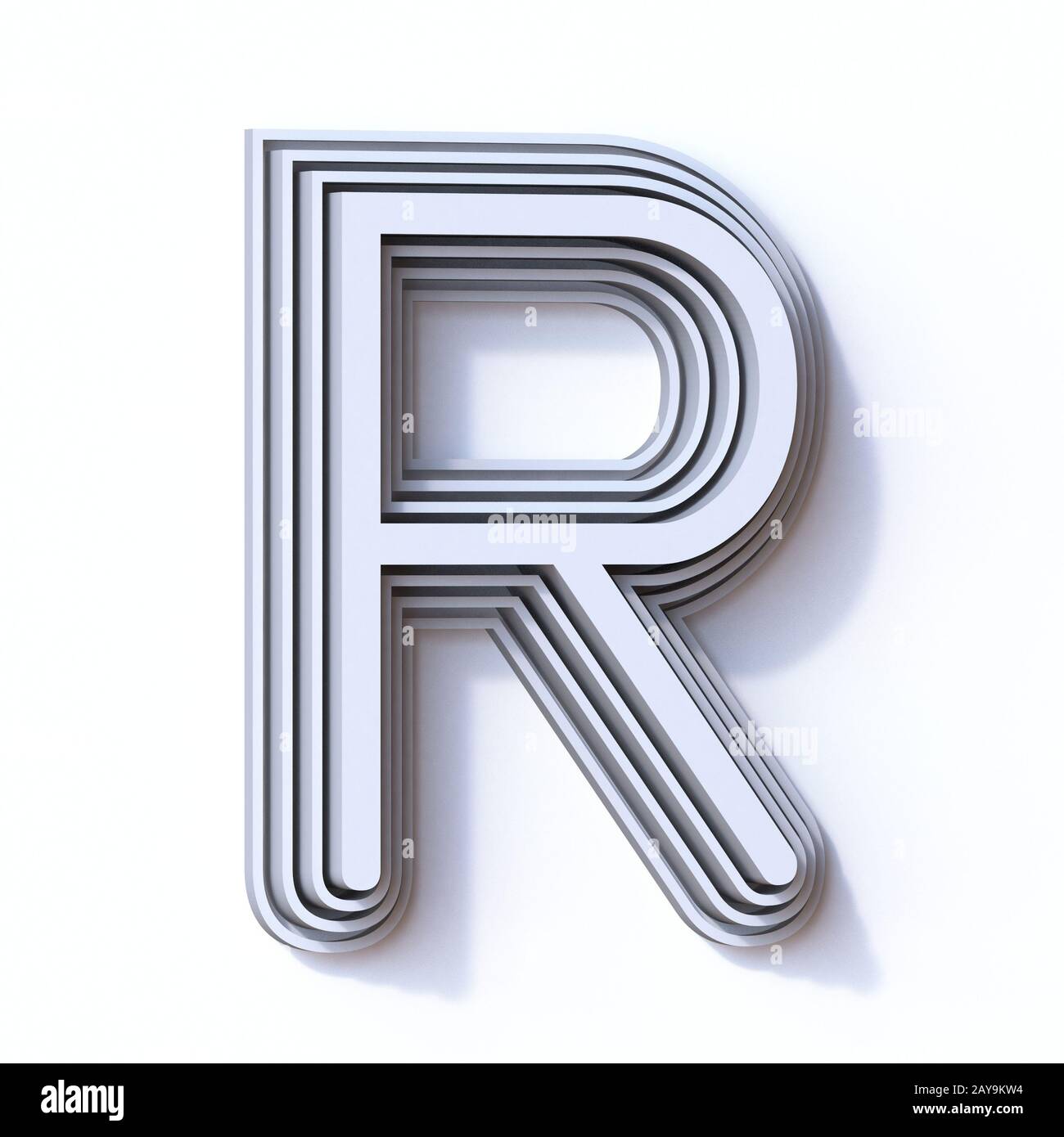 Three steps font letter R 3D Stock Photo - Alamy