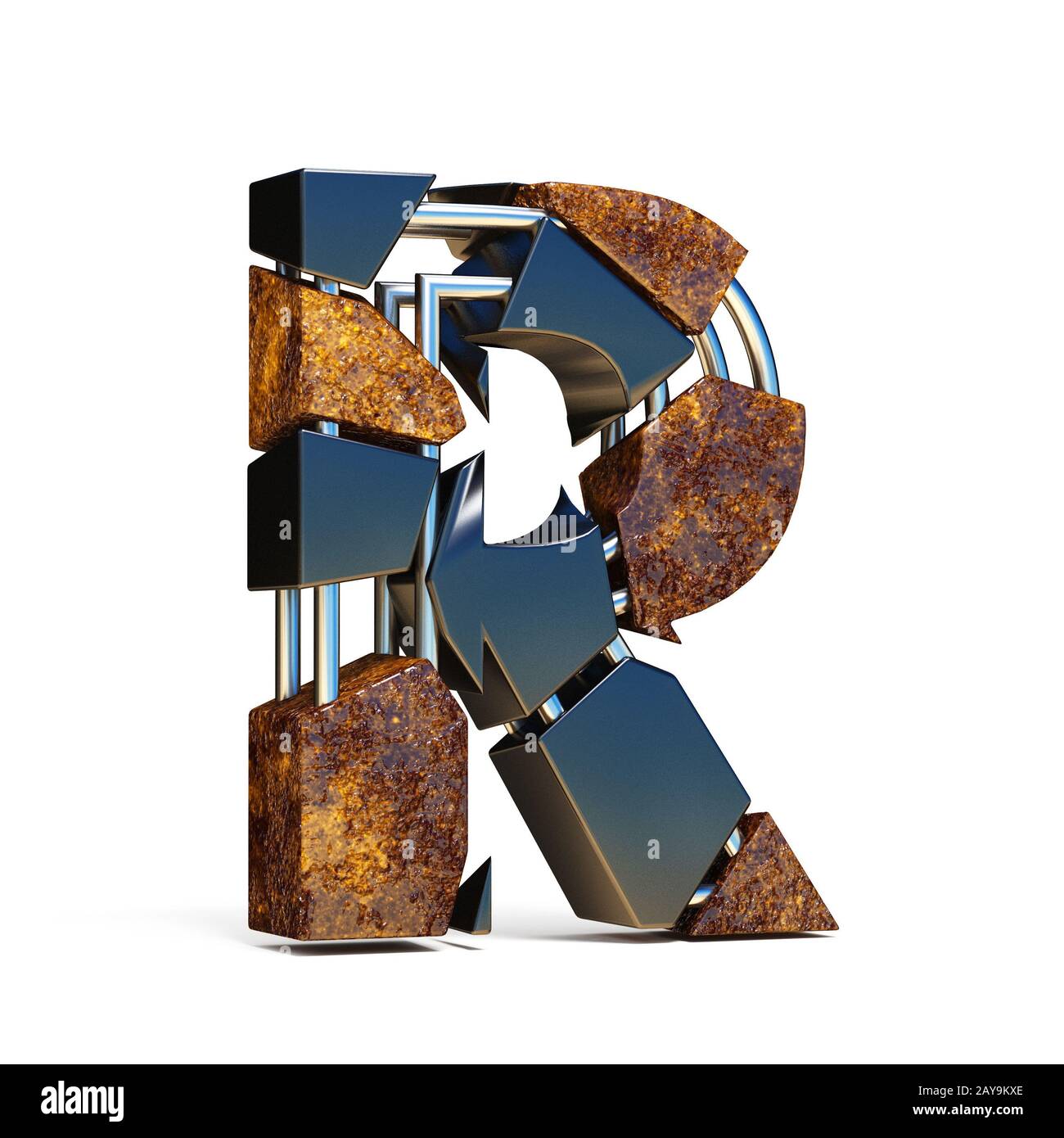 3d r letter stone hi-res stock photography and images - Alamy