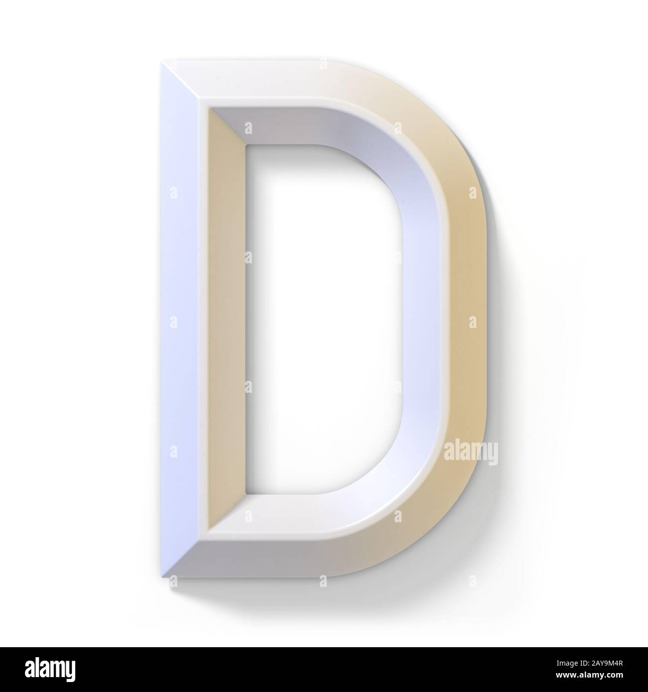 White dimensional font LETTER D 3D Stock Photo - Alamy