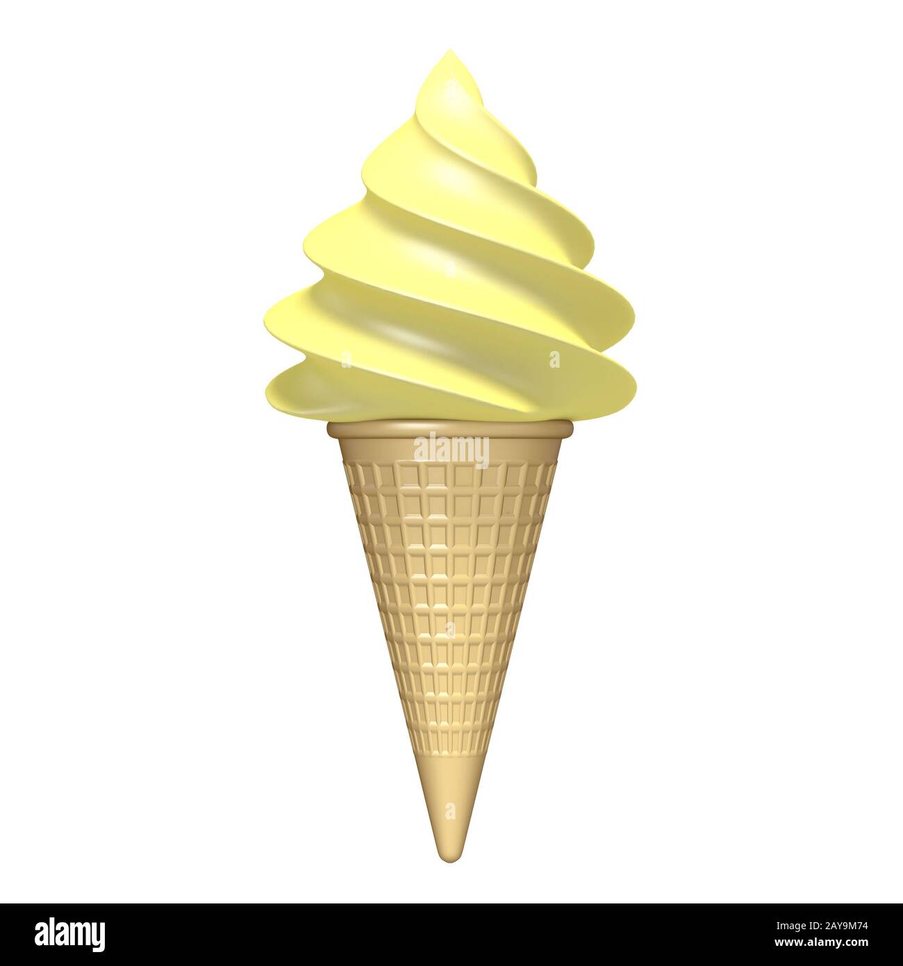Vanilla ice cream cone clipart Cut Out Stock Images & Pictures - Alamy