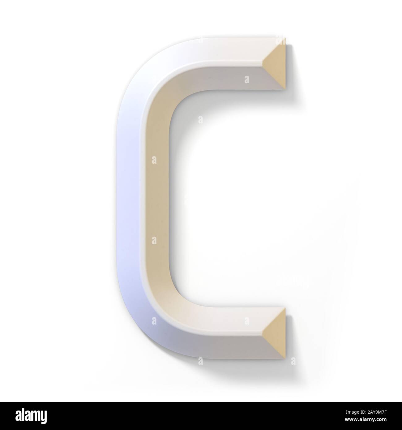 White dimensional font LETTER C 3D Stock Photo - Alamy