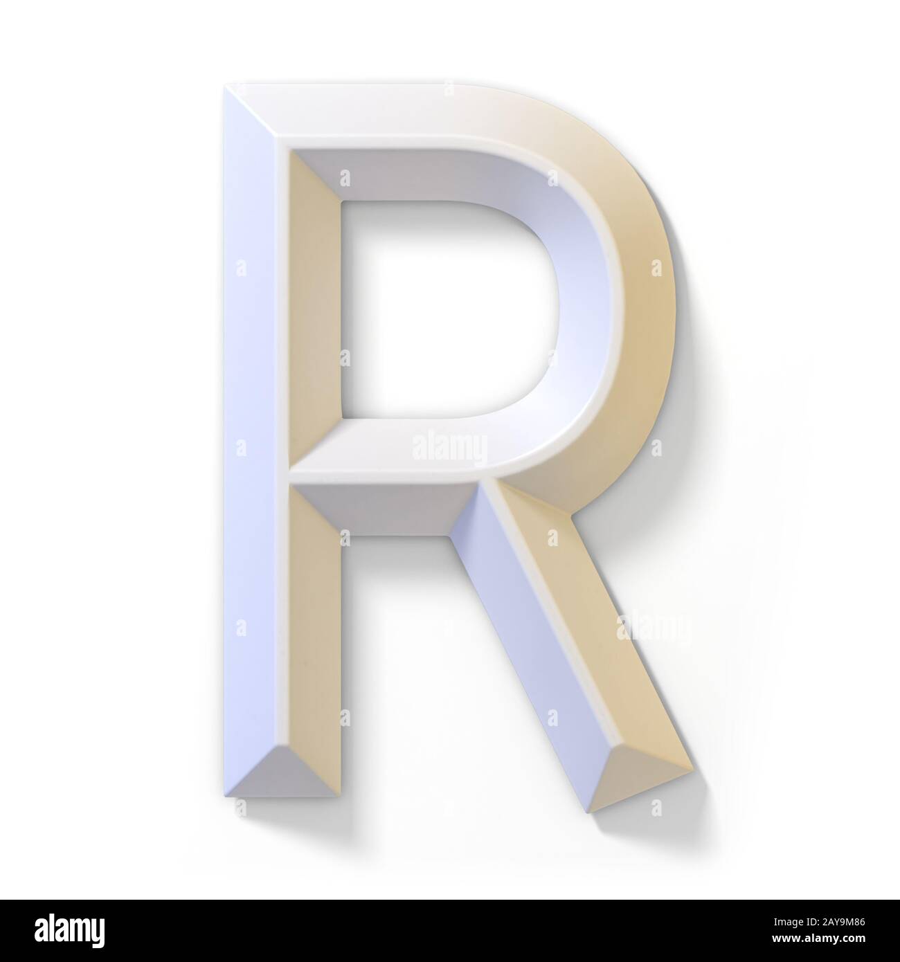White dimensional font LETTER R 3D Stock Photo - Alamy