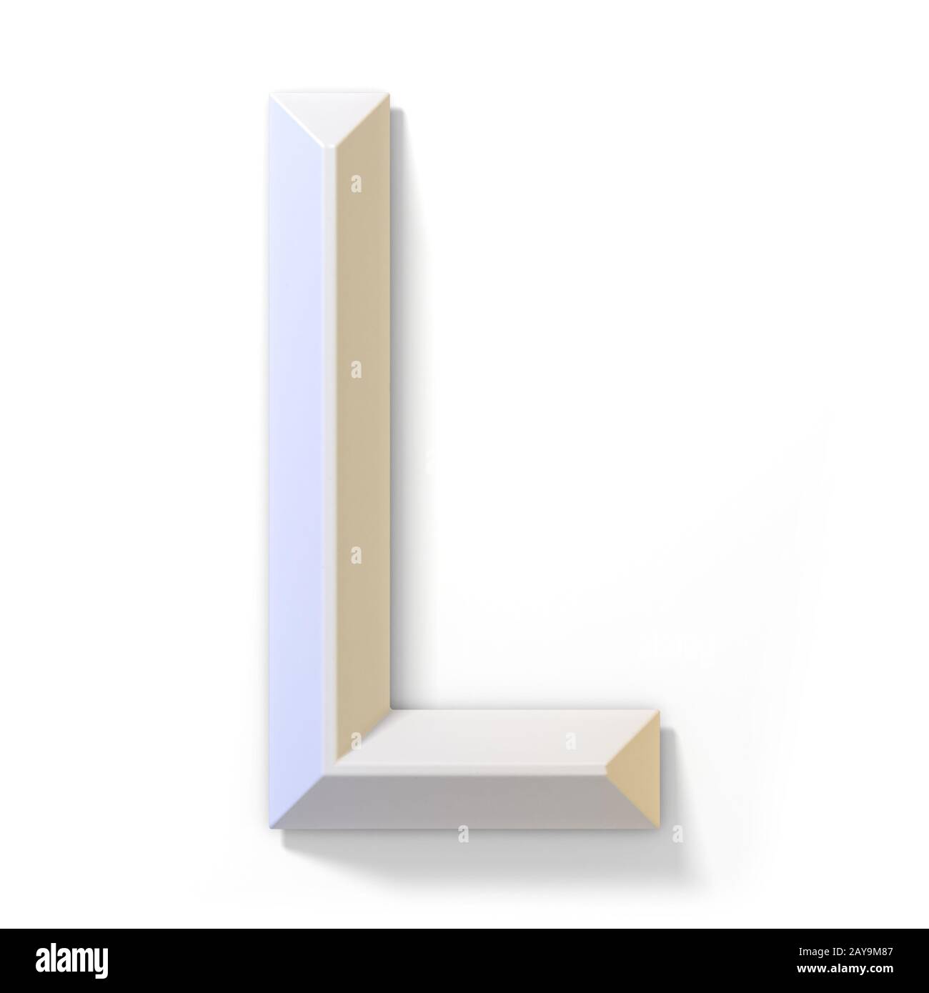 White dimensional font LETTER L 3D Stock Photo - Alamy