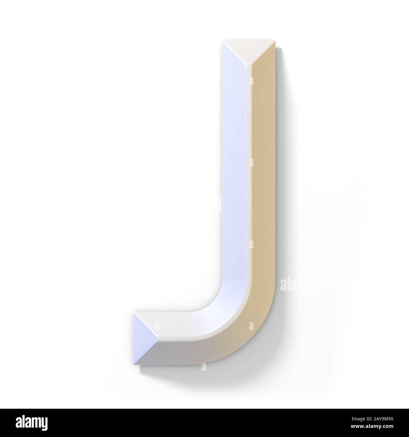 White dimensional font LETTER J 3D Stock Photo - Alamy