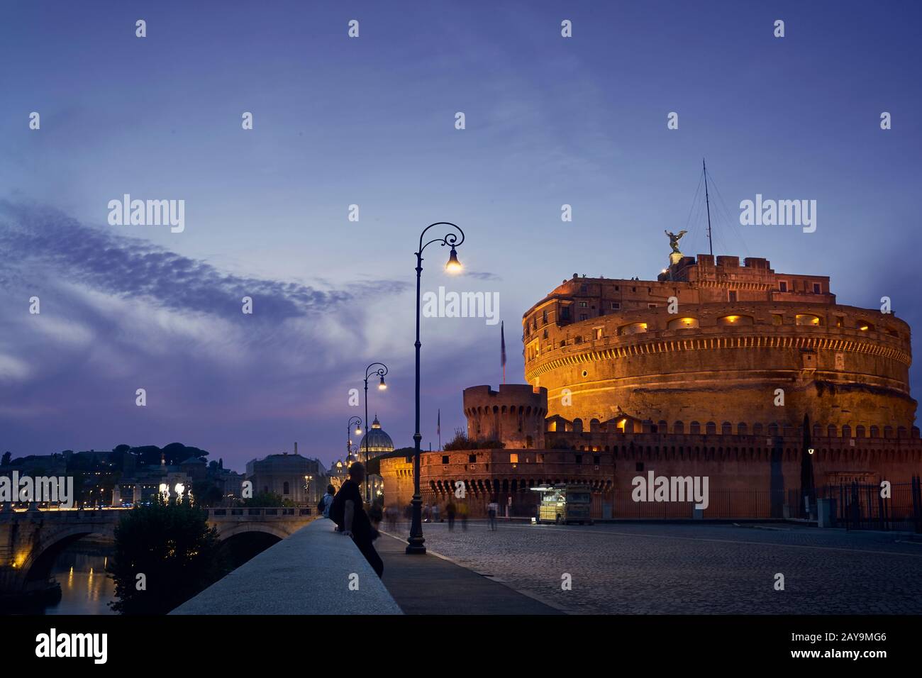 The Sant Angelo castle in Rome Stock Photo - Alamy