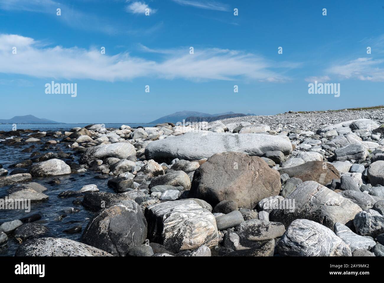Stony Beach of Alnes on the Island of Godøya near Ålesund Stock Photo ...