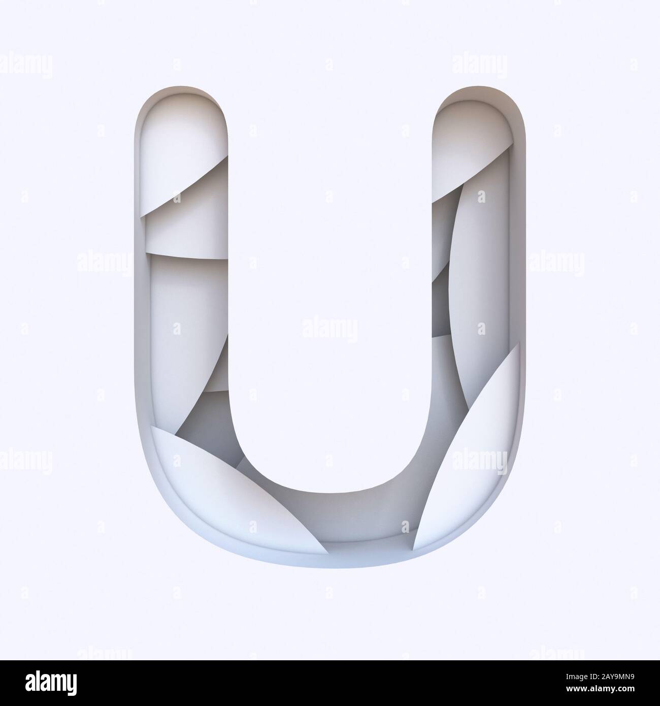 Cut out paper letter u hi-res stock photography and images - Alamy