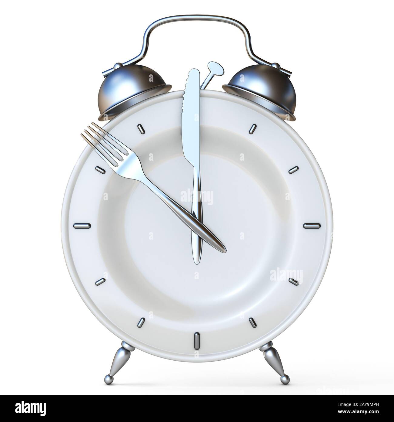 Alarm clock plate 3D Stock Photo - Alamy