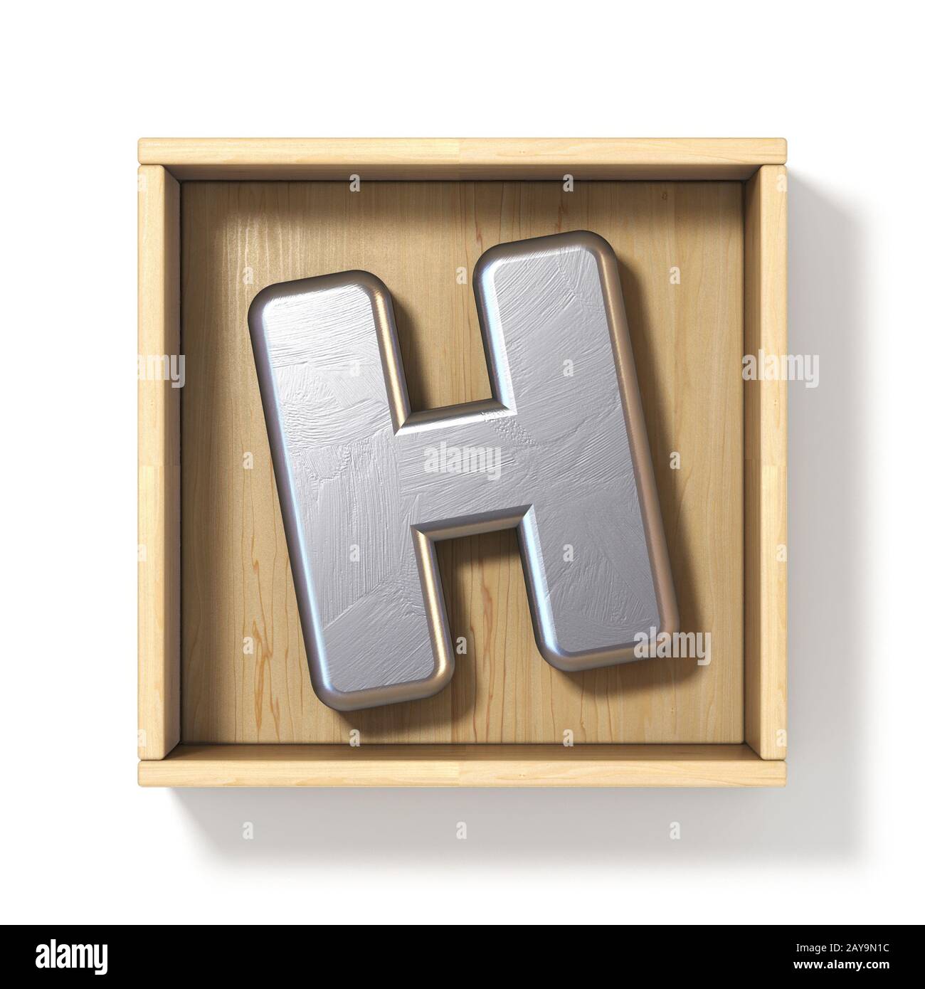 H Letter In Silver