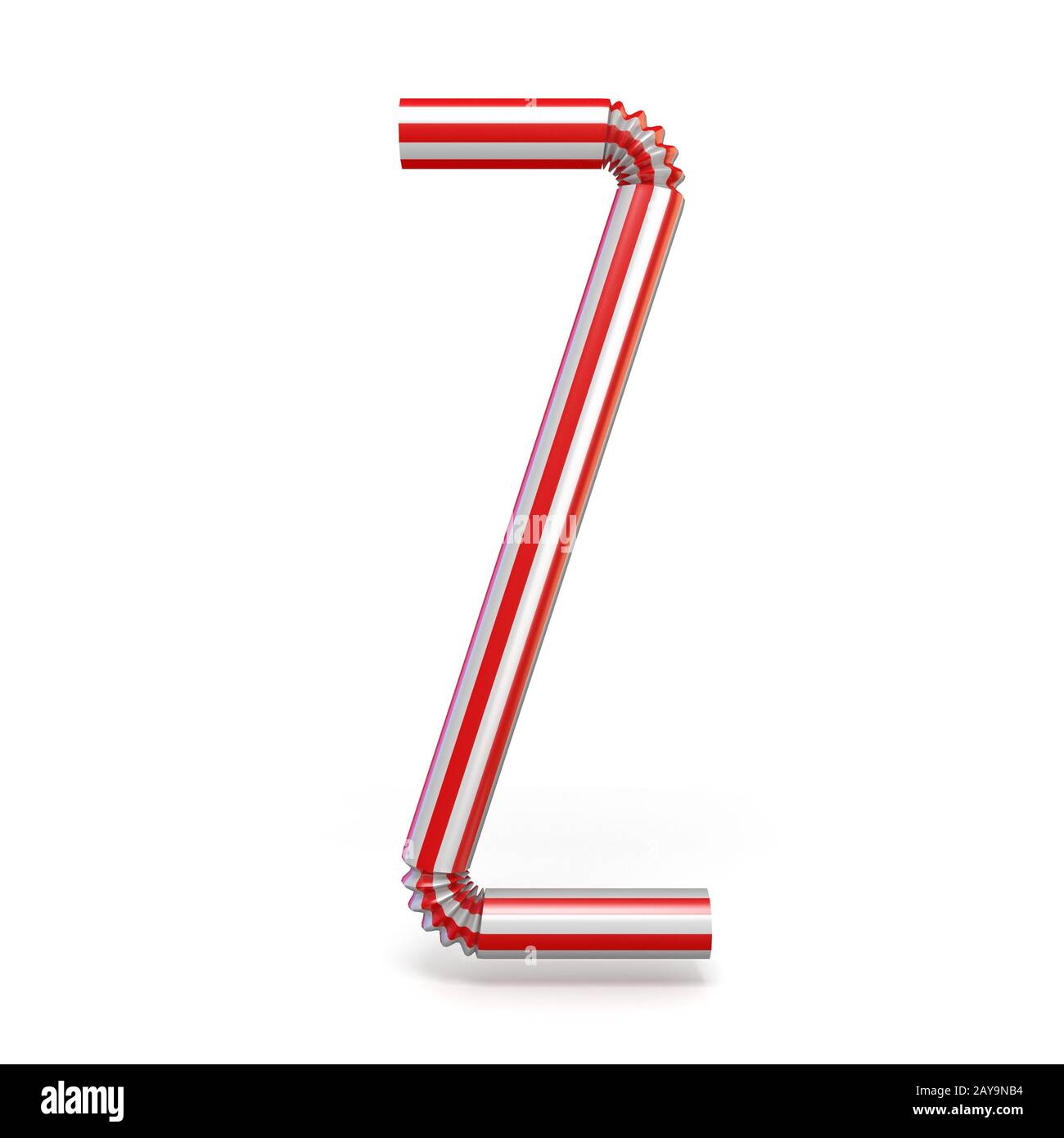 Drinking straw font Letter Z 3D Stock Photo - Alamy