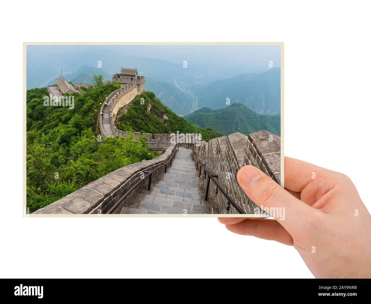 Hand and Great Wall of China at Badaling - Beijing (my photo Stock ...