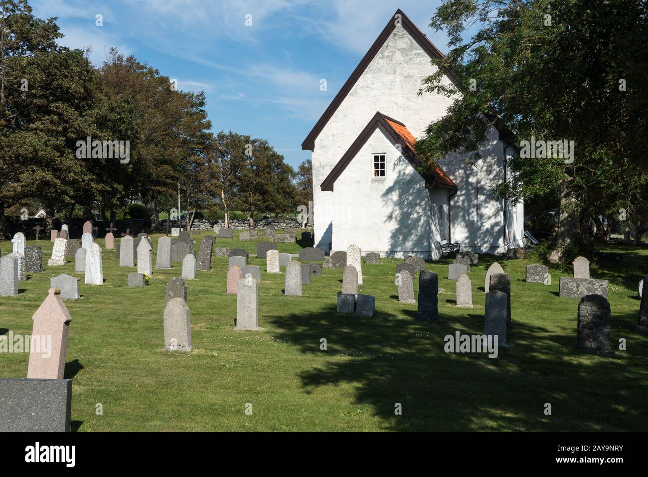 Marple Church from 12. Century on the Island Giske near Ålesund Stock ...