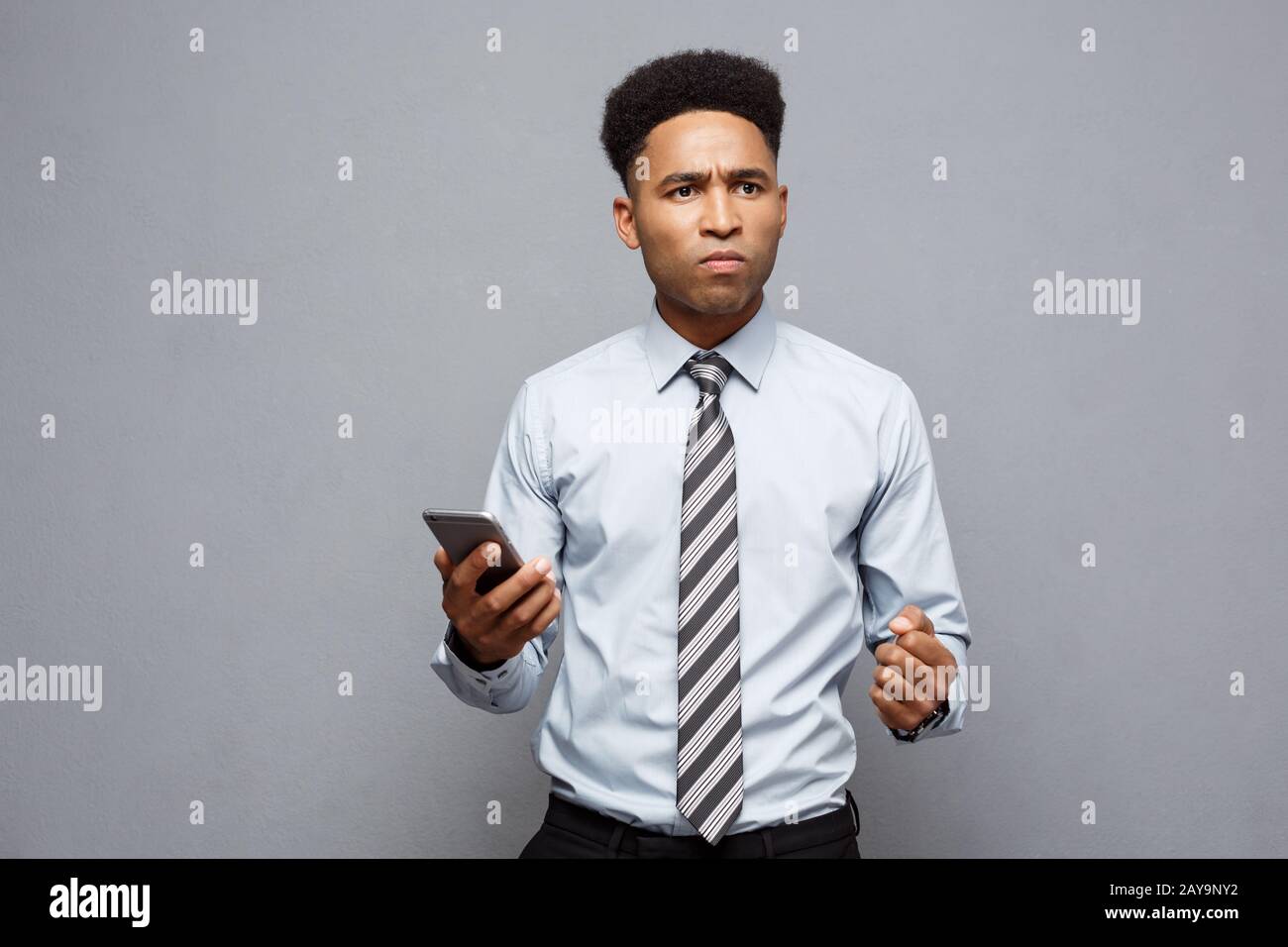 African american businessman shouting hi-res stock photography and ...