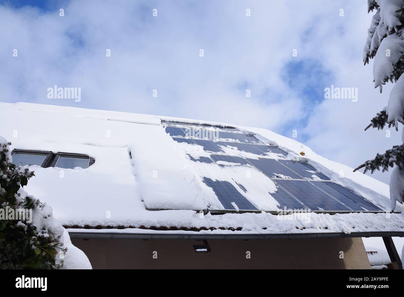 Solar system in winter Stock Photo - Alamy