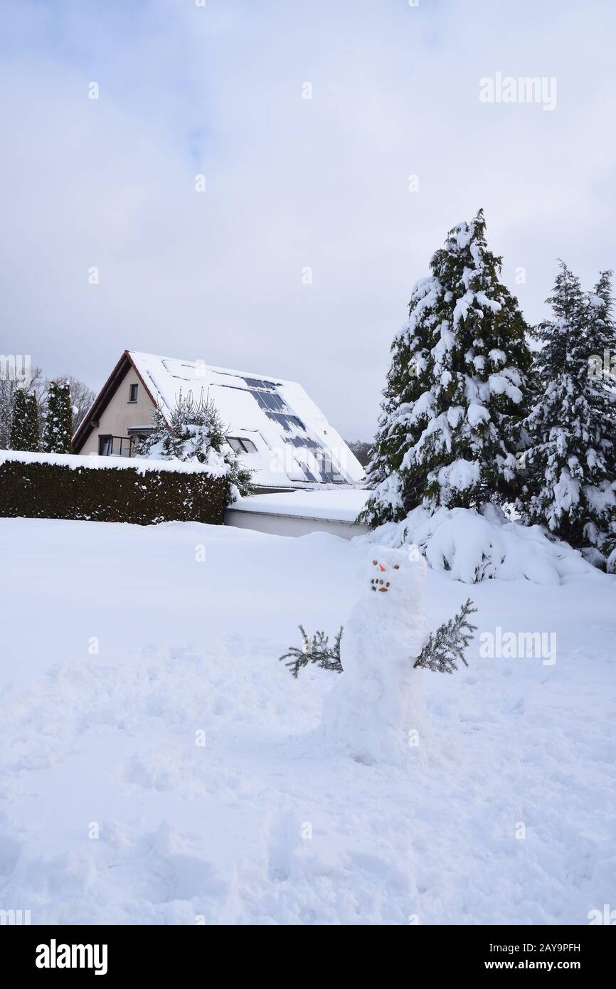 Solar system in winter Stock Photo - Alamy