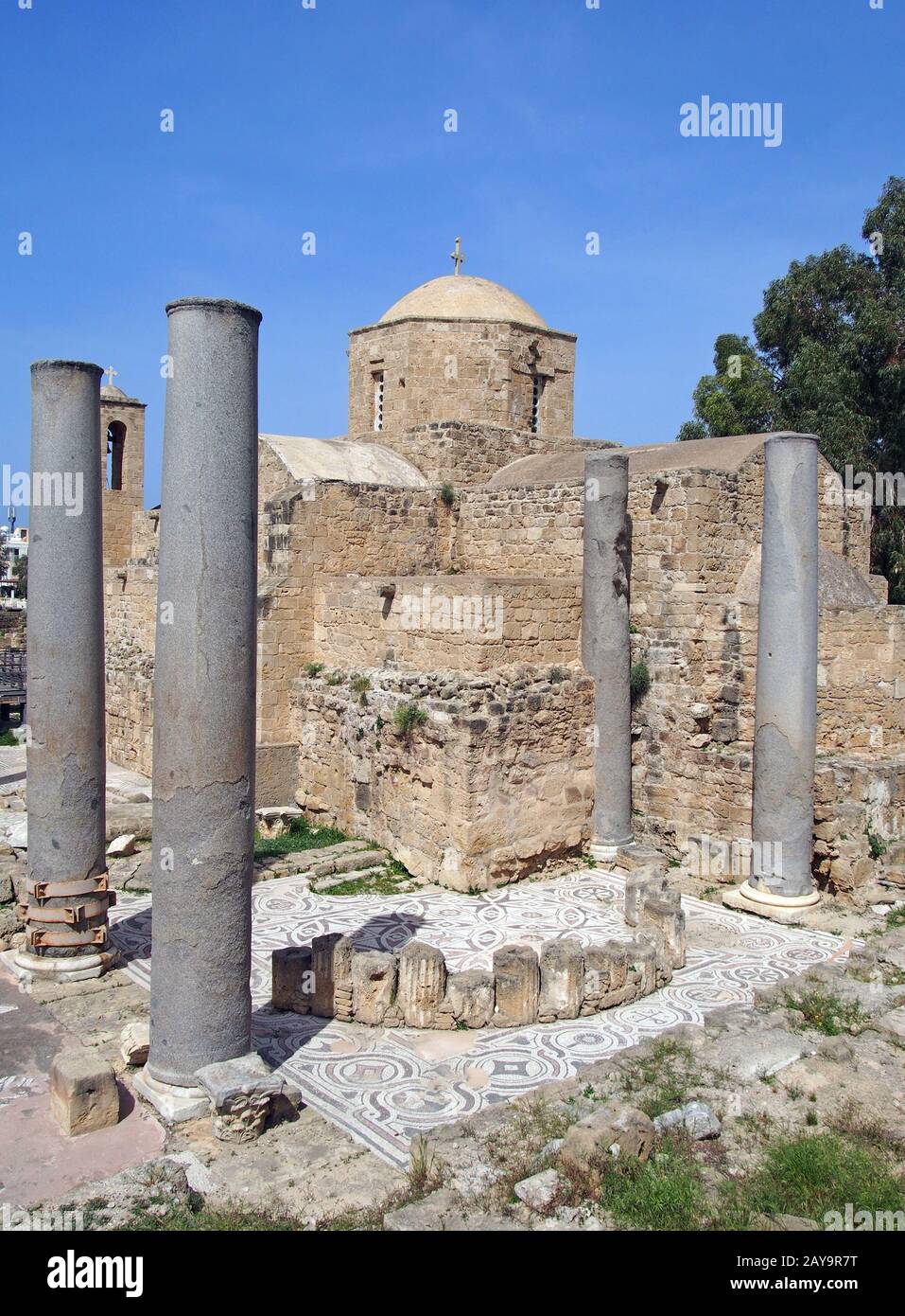 the historic church of ayia Kyriaki Chrysopolitissa in paphos cyprus ...