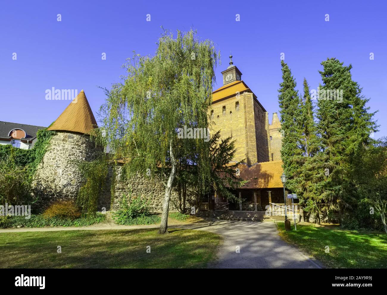 Steintor Gate at town wall Bernau, Brandenburg, Germany Stock Photo - Alamy