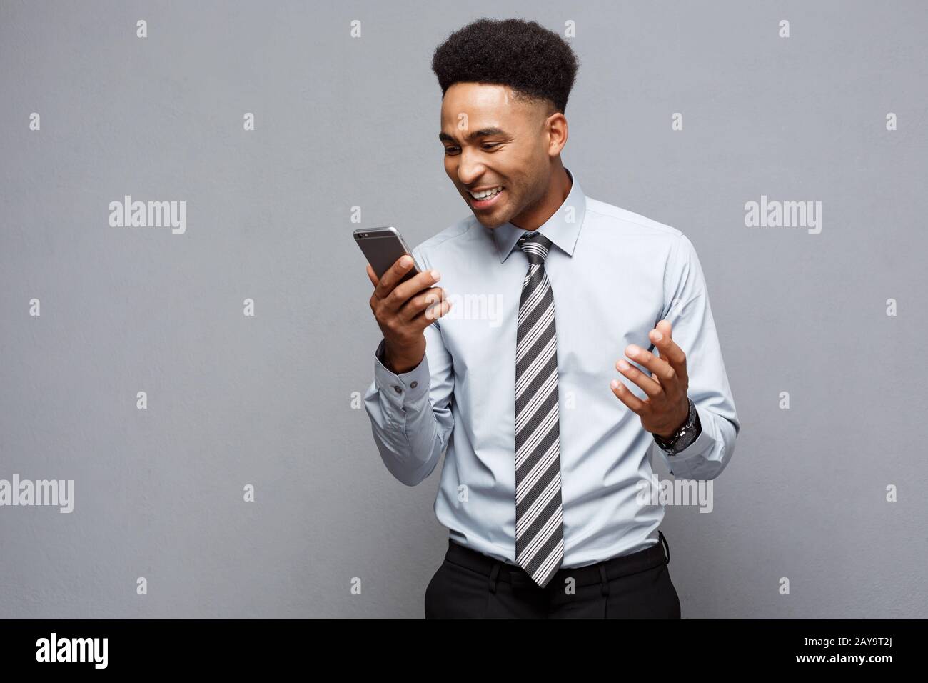 African american businessman shouting hi-res stock photography and ...