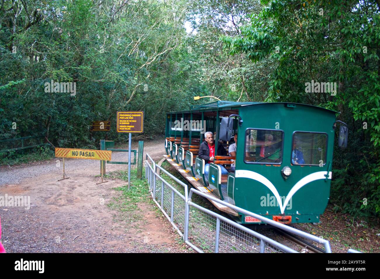Train, Waterfall Iguaçu, Rainforest, Argentina Stock Photo - Alamy